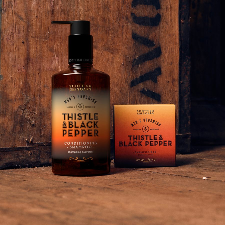 Scottish Fine Soaps | Thistle & Black Pepper Shampoo Bar 100g