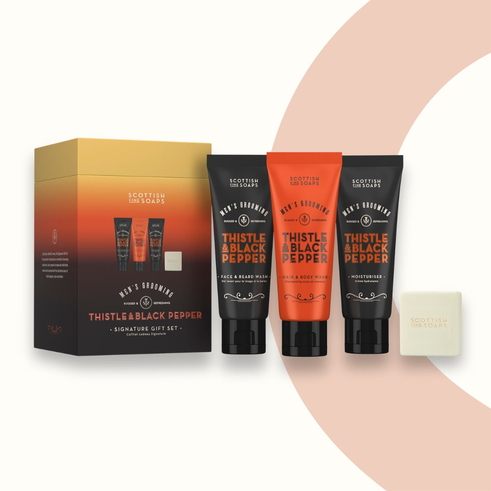Scottish Fine Soaps | Thistle & Black Pepper Signature Gift Set